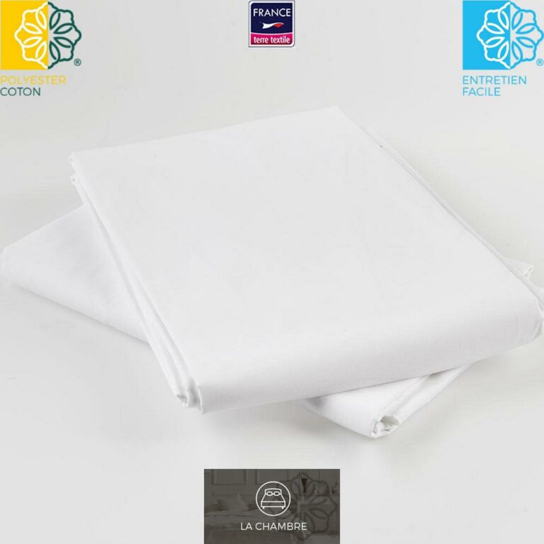Linge de lit Hôtellerie polycoton blanc